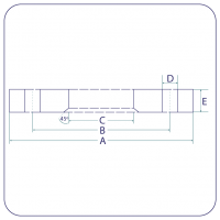 PN16 Reduced Thickness BZP Backing Flanges For Use With Imperial OD ...