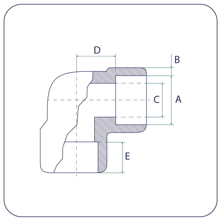 Socket Weld 90° Elbow ASTM A182 / ANSI B16.11 – 2011 - Concept Stainless