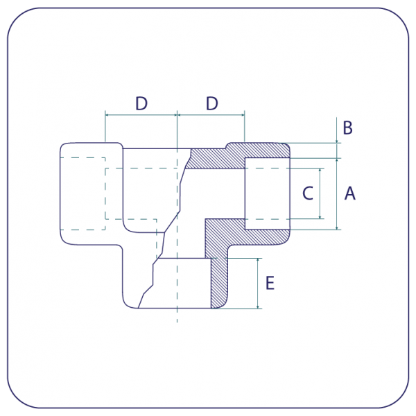 Socket Weld Equal Tees ASTM A182 / ANSI B16.11 - 2011 - Concept Stainless