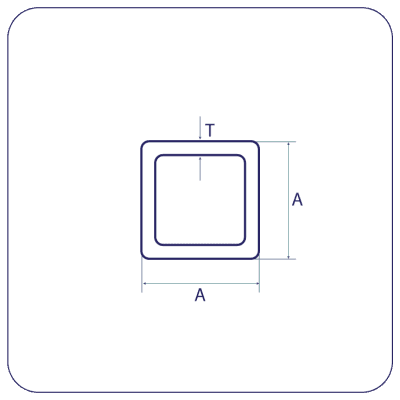 Square Box Section Grade 304L Dull Polished - Concept Stainless