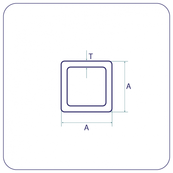 Square Box Section Grade 304L Dull Polished - Concept Stainless