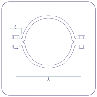 Stainless Steel Nominal Bore Split Band Pipe Clip,304 - Concept Stainless