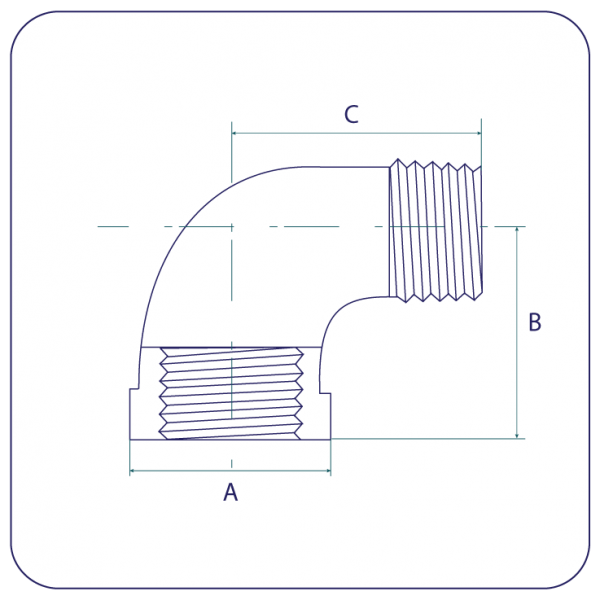 Street Elbows BSPP x BSPT 316 EN10241 - Concept Stainless