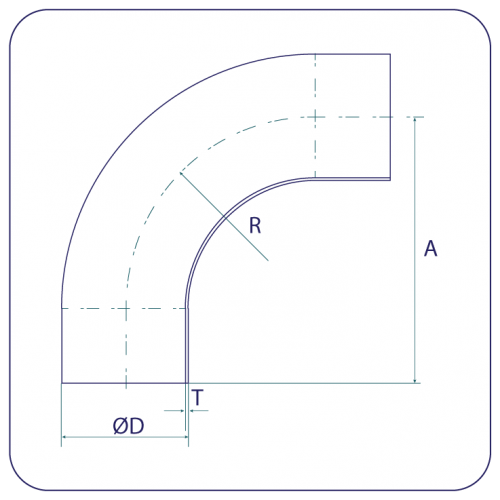 90° Bends x 2D Grade 316L POL - Concept Stainless