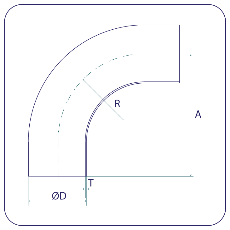 90° Bends x 2D Grade 316L POL - Concept Stainless